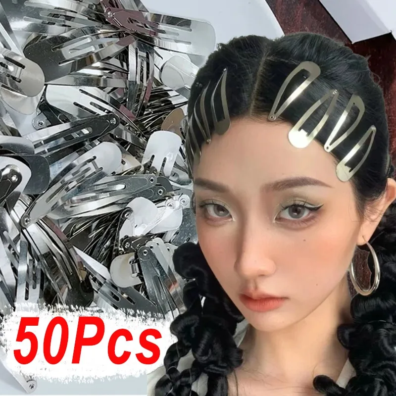 10-50PCS-Y2K-Metal-Hair-Clips-DIY-Drop-Shaped-BB-Hair-Korean-Style-Punk ...