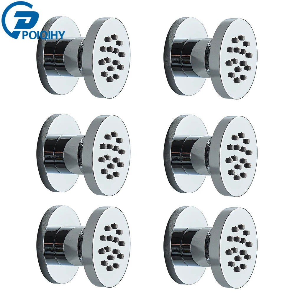 Chrome SPA Shower Sprayer Shower Body Jet Round Massage Jets Brass ...