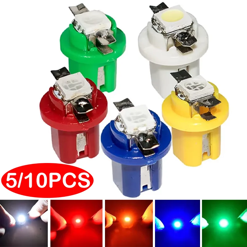 5/10Pcs 12V T5 LED Car Instrument Panels Bulbs High-quality Universal ...