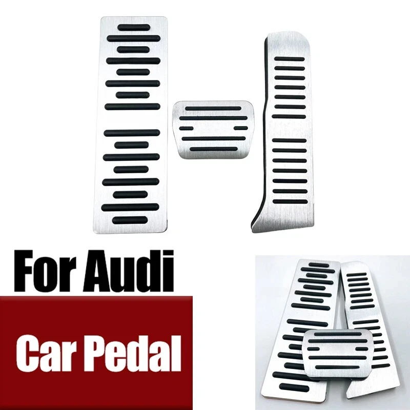 3 Pcs Non Silp Stainless Steel Car Gas Footrest Brake Pedal For Audi TT ...