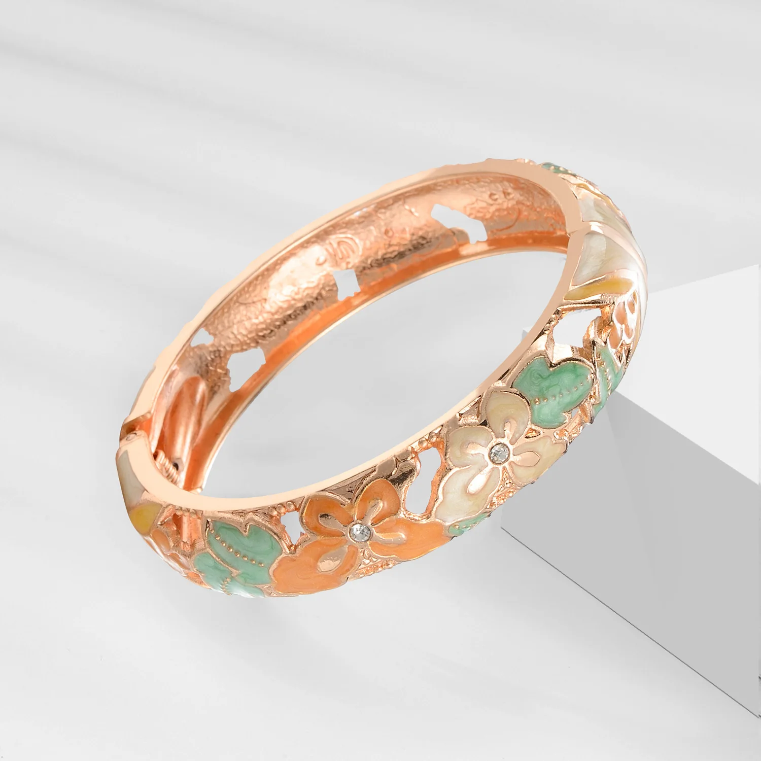 10 Colors Enameled Bracelets For Women Jewellery Cloisonne Bangle On ...