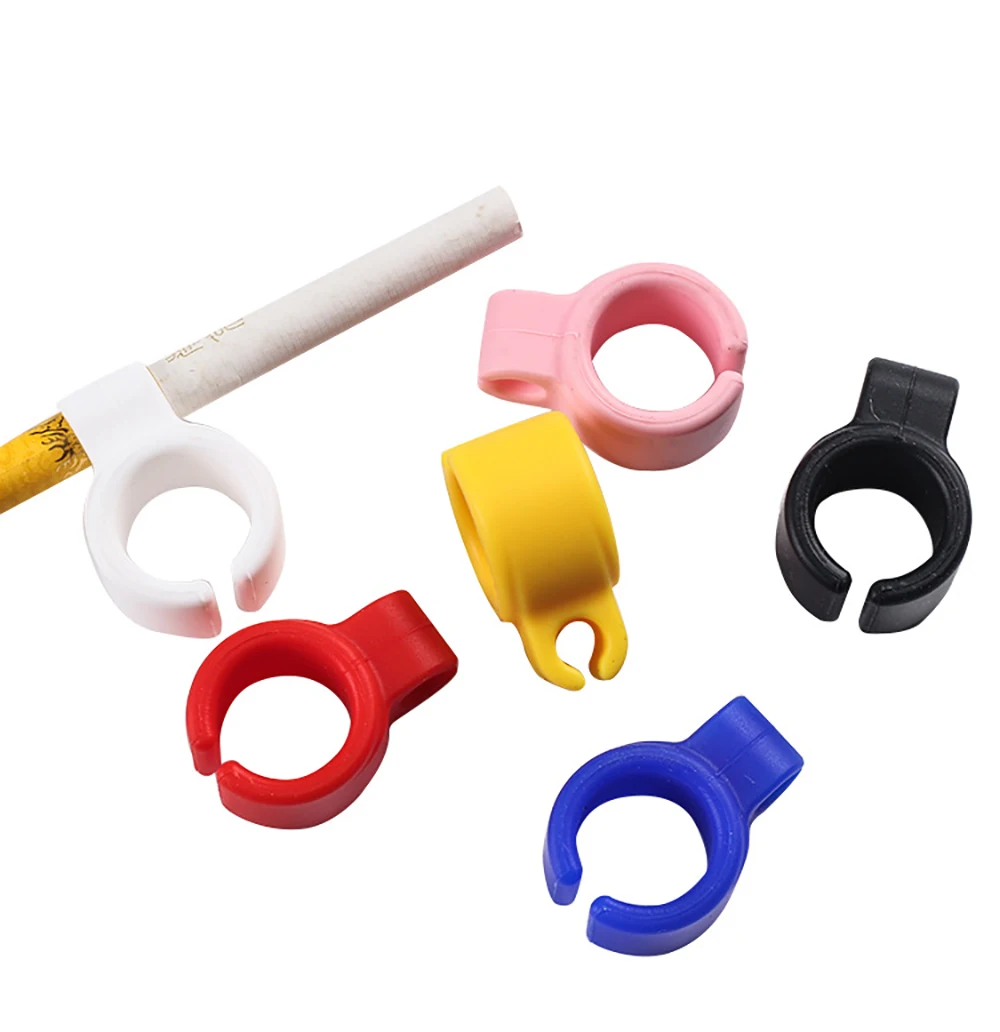 1/510Pcs Portable Silicone Ring Finger Hand Rack Cigarette Holder Clip ...