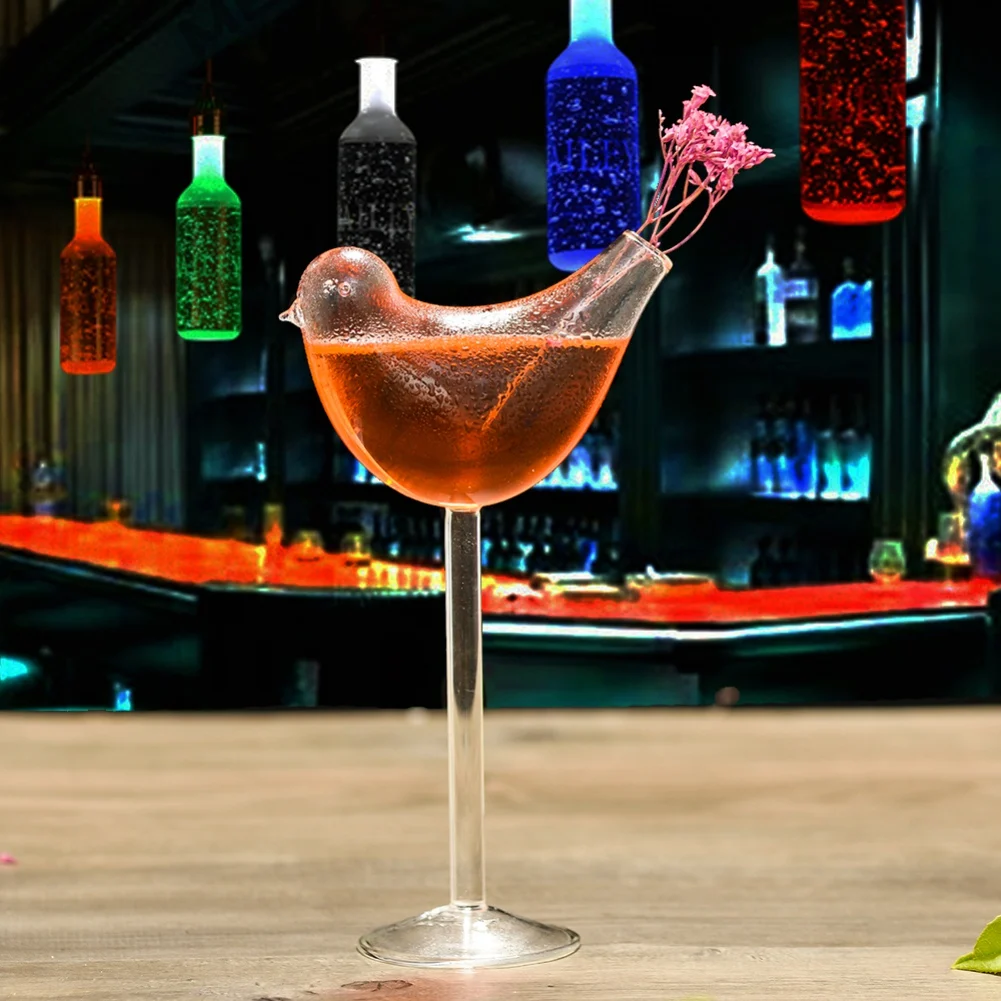 Cocktail Glass Creative Bird Design Cocktail Glass Wine Cup Glass Rose ...