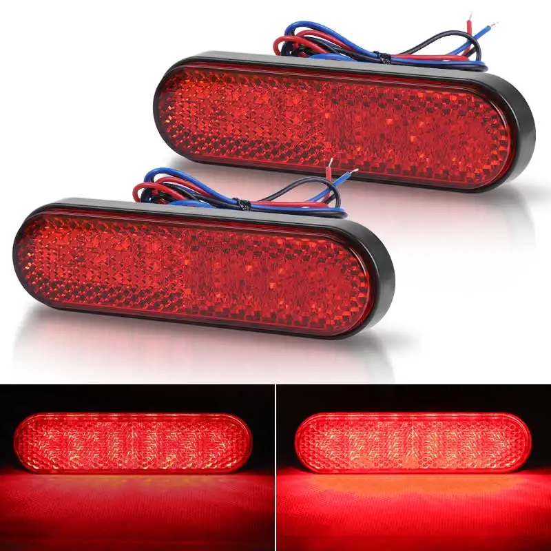 Motorcycle Tail Brake Turn Signal Light 24led Rectangle Car Lamp For ...