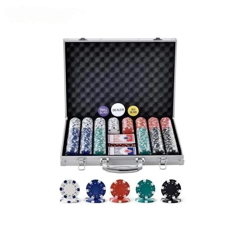 Poker Chip Set Complete Poker Playing Game Set with Aluminum Carrying ...