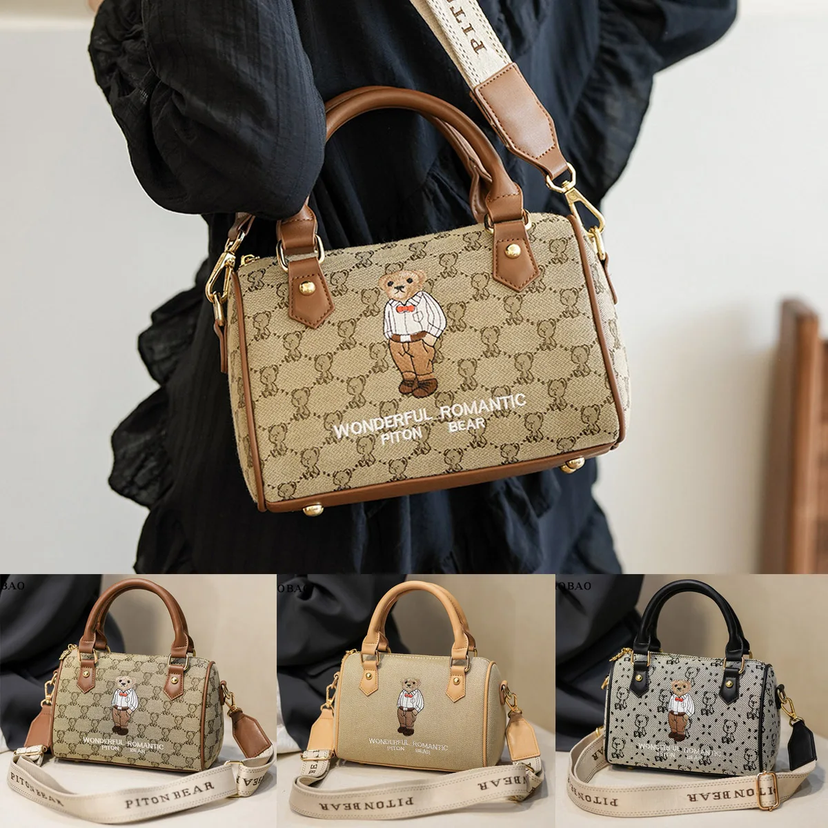 Beibao-2024-Single-Shoulder-Crossbody-Bag-Cartoon-Bear-Design-Sense-Bag ...