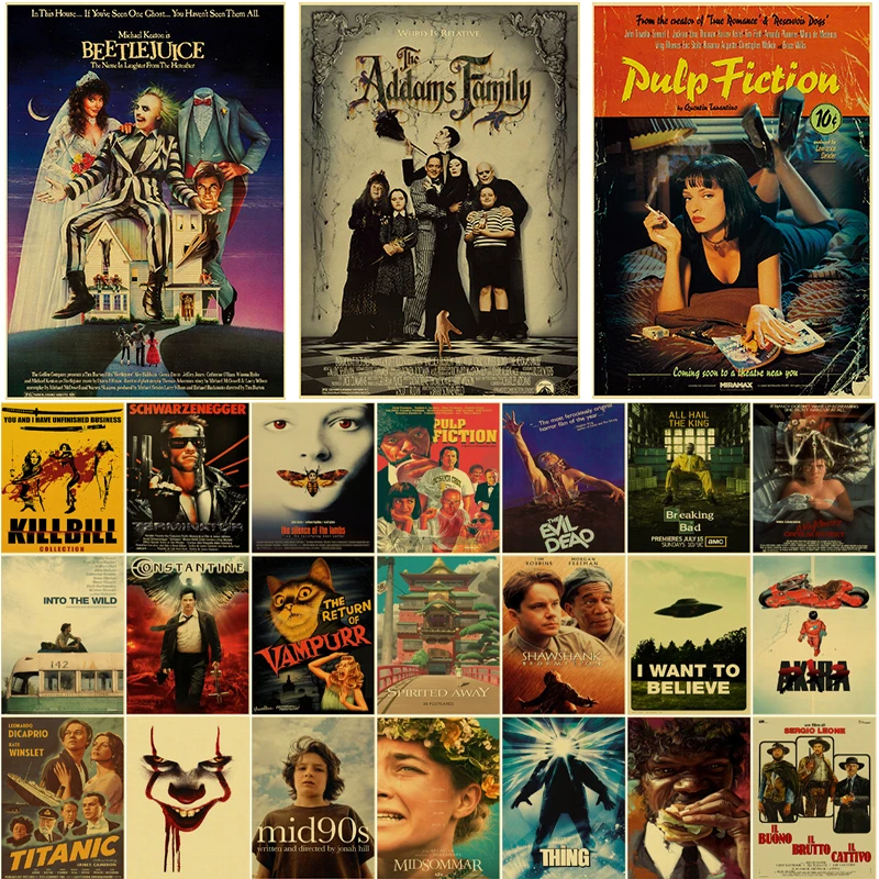 Vintage Movies Posters | Kraft Paper Wall Decor | Vintage Paper Poster ...