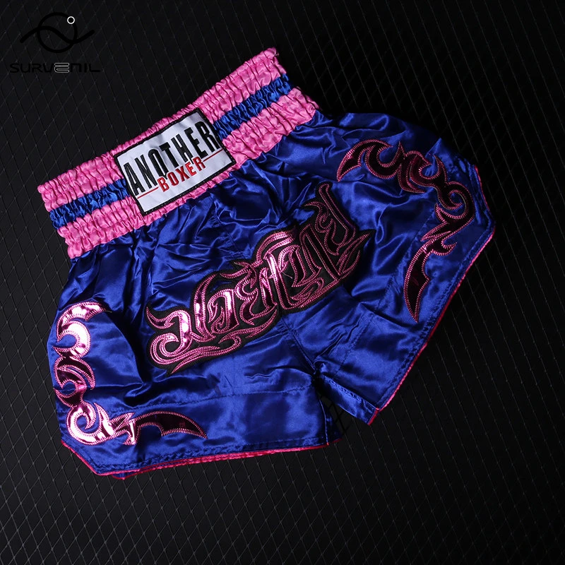 Boxing Shorts Womens Mens Embroidery MMA Shorts Professional Combat ...