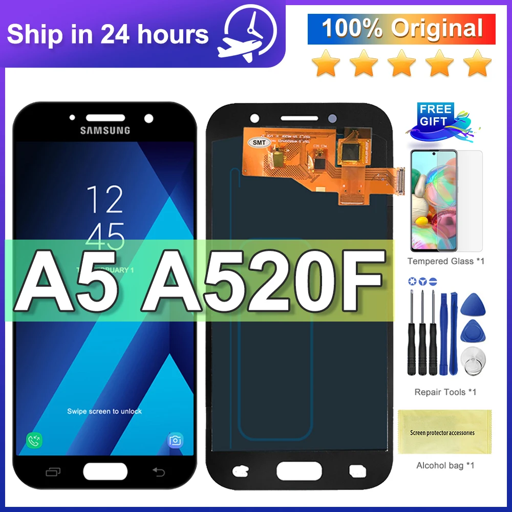 Pantalla LCD Original Super AMOLED de 5,2 pulgadas para móvil, digitalizador de pantalla táctil ...