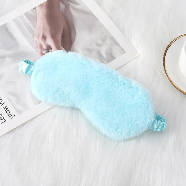 Personalized Rabbit Hair Eye Mask Custom Sleep Mask Plush Cute ...