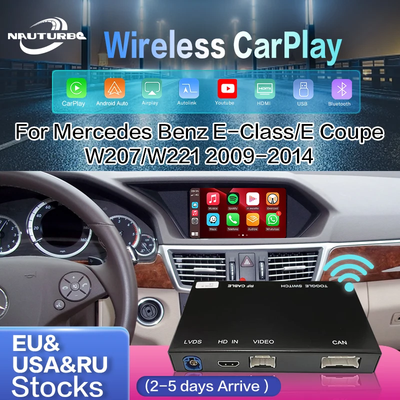 Wireless CarPlay for Mercedes Benz E Class W212 E Coupe C207 2009 2014 ...