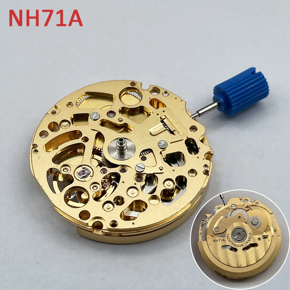 Genuine-Gold-NH71-NH71A-Automatic-Mechanical-Movement-Japan-24-Jewels ...