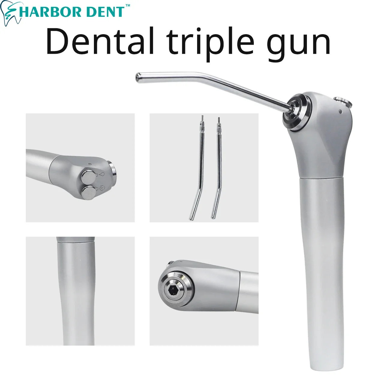 Dental-Air-Water-Spray-Triple-3-Way-Syringe-Handpiece-2-Nozzles-Tips ...