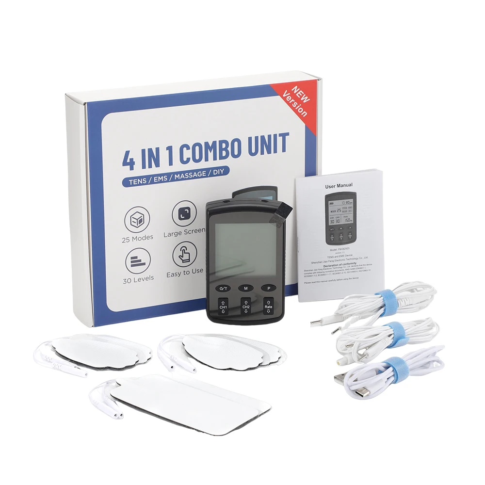 25-Modes-TENS-EMS-Dual-Channels-Electrostimulator-Low-Frequency-Pulse ...