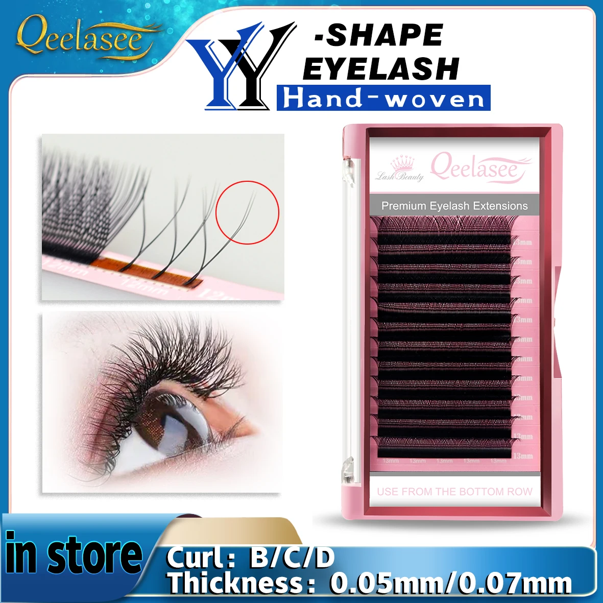 Qeelasee New Arrival YY Shape lash Fluffy Beauty Salon Eyelash Natural ...