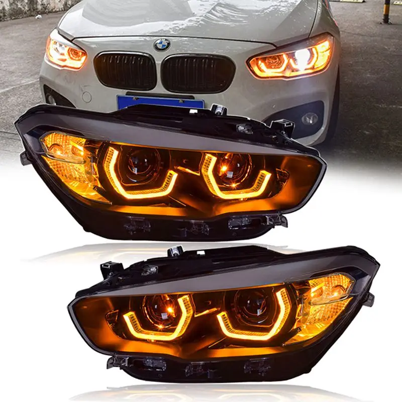 For-BMW-1-Series-F20-Headlights-2012-2013-2014-2015-Double-Beam-Lens ...