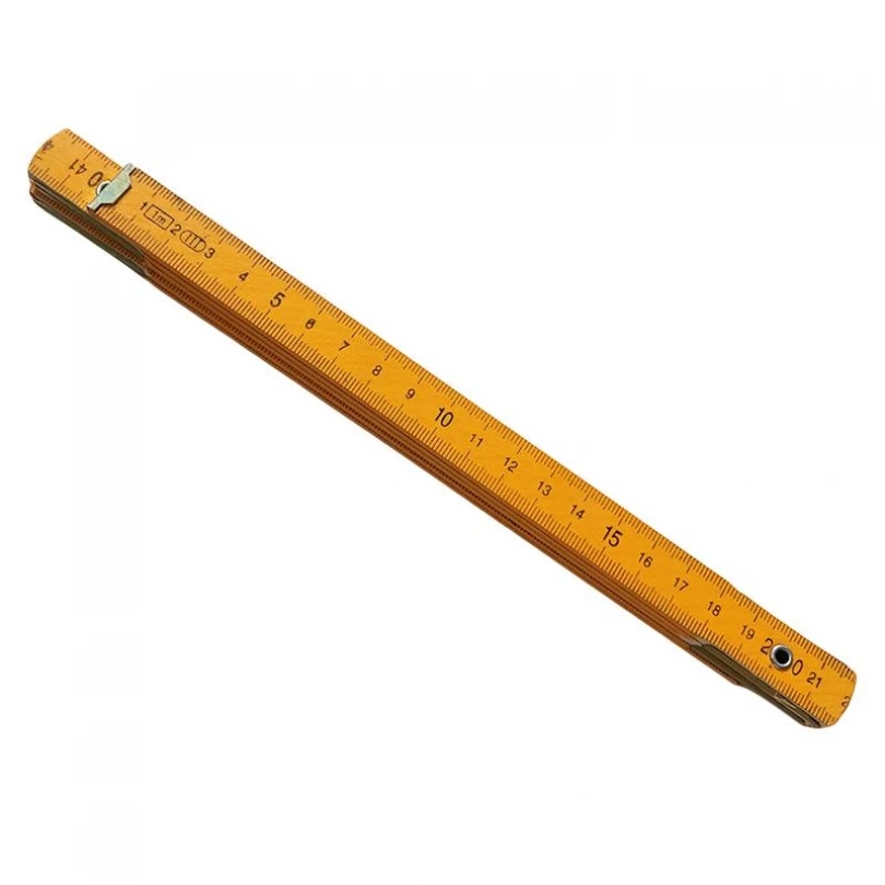 1m General Use Folding Wooden Ruler Inch Metric Double Sided Scale ...