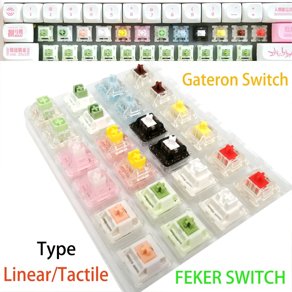 Mechanical-Keyboard-Switch-90PCS-Panda-Matcha-Kailh-Gateron-Switches ...