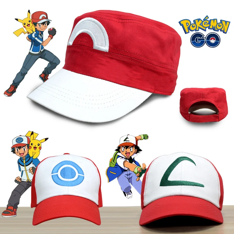 Pokemon Cartoon Baseball Cap Teen Anime Embroidered Peaked Cap Ash ...