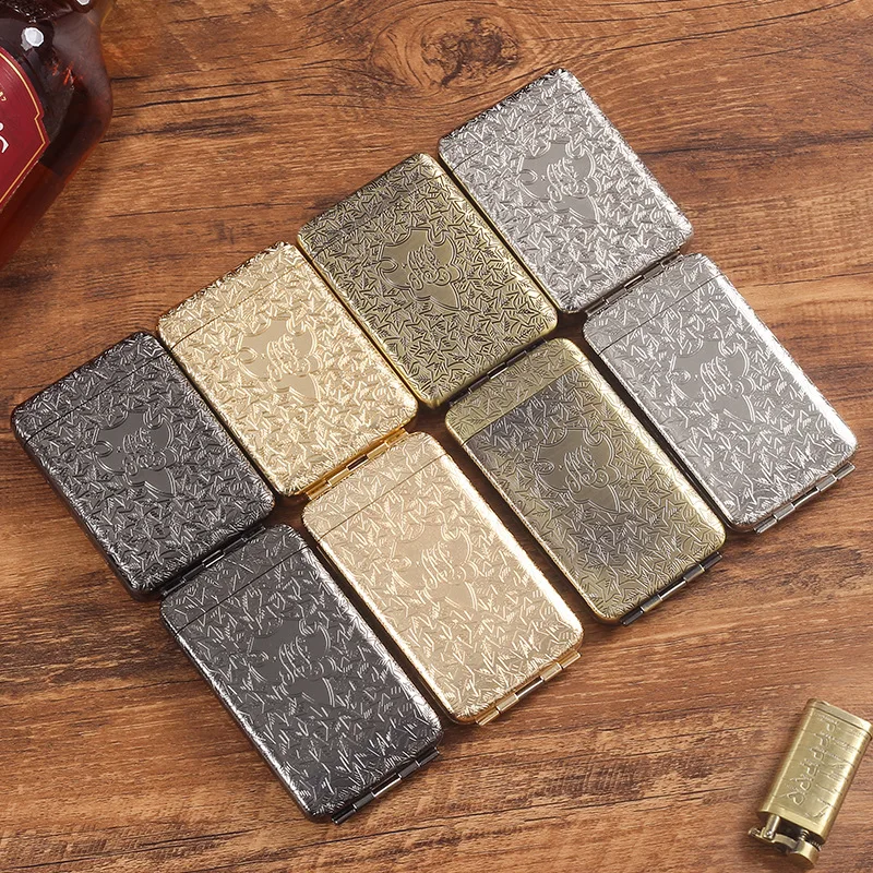 New Luxury Vintage Engraved Cigarette Case Shelby Container Pocket ...