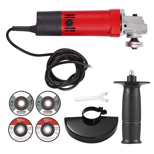 500W Electric Angle Grinder 11000RPM 4.2 Amp Rechargeable Polishing ...