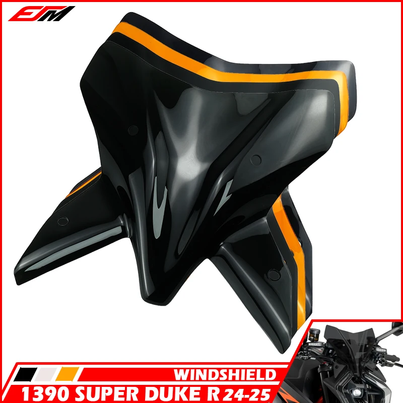 Motorcycle Sport Windshield Visor Matt Black Windscreen Fits For 1390 ...