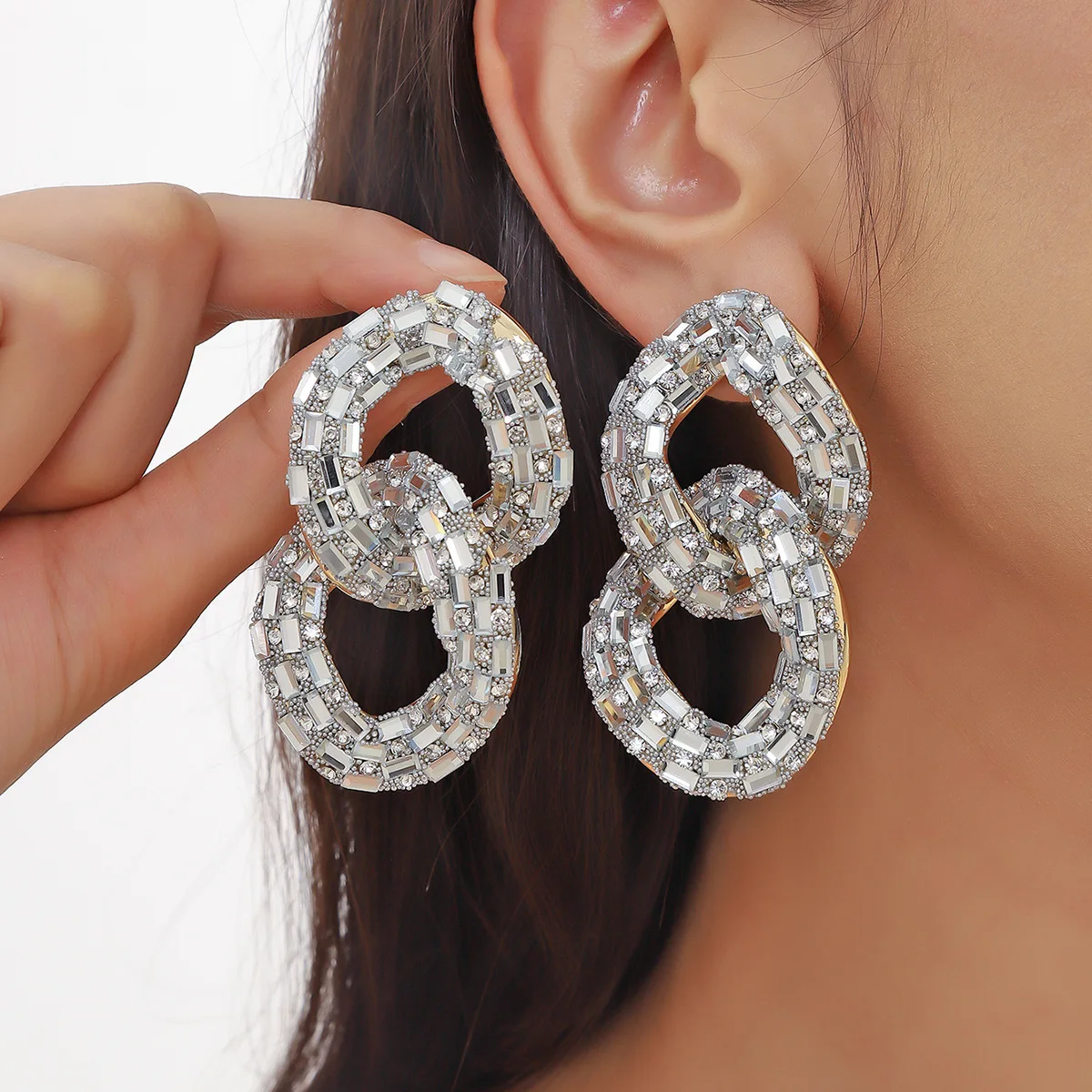 Luxury-Shiny-Rhinestone-Earring-Ladies-Exaggerated-Fashion-Design ...