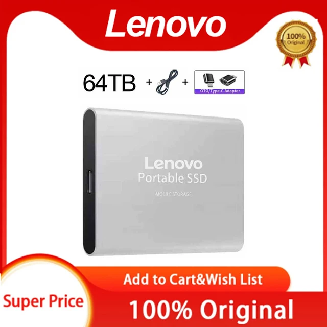 레노버 외장 하드 드라이브 - 고속 SSD, 휴대용 외장 SSD 하드 디스크, 64TB, 16TB, 8TB, 4TB, 2TB ...