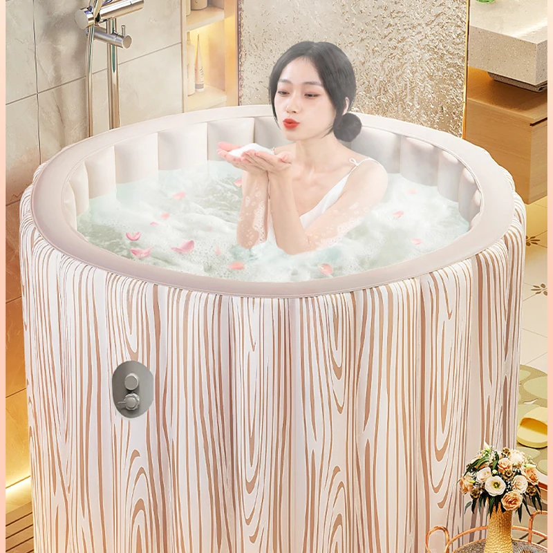 Inflatable-Whirlpool-Adult-Portable-Bathtub-Folding-Plastic-Half-Body ...