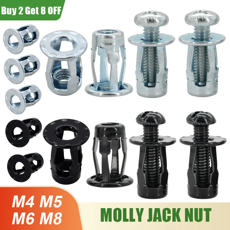 Petal-Shape-Metal-Nut-Expansion-Screw-M4-M5-M6-Molly-Jack-Nuts-Jacknut ...