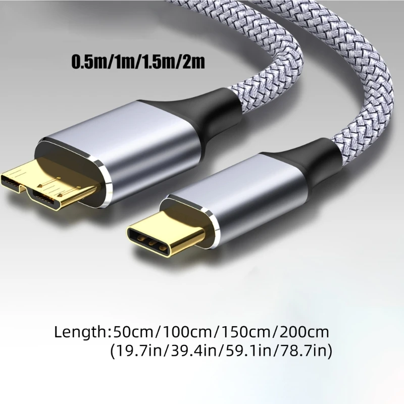 USB3.1 to Micro B USB C 3.0 Cable Type-C to Micro B Cable Connector ...