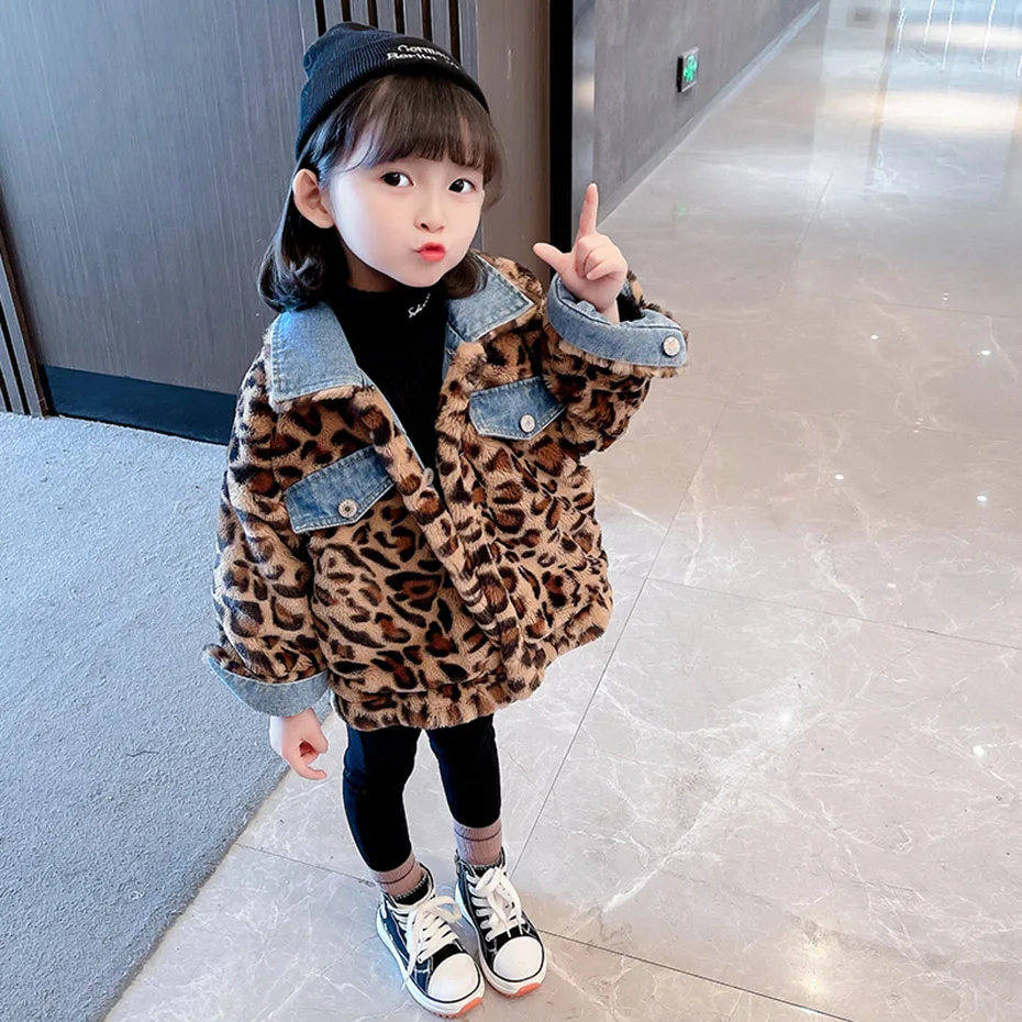Leopard Print Coat For Little Girls