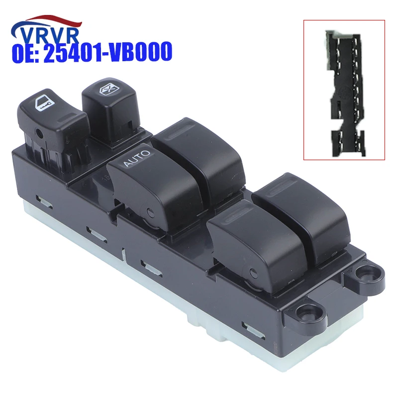 25401-VB000-25401VB000-Power-Master-Window-Switch-For-Nissan-Navara ...