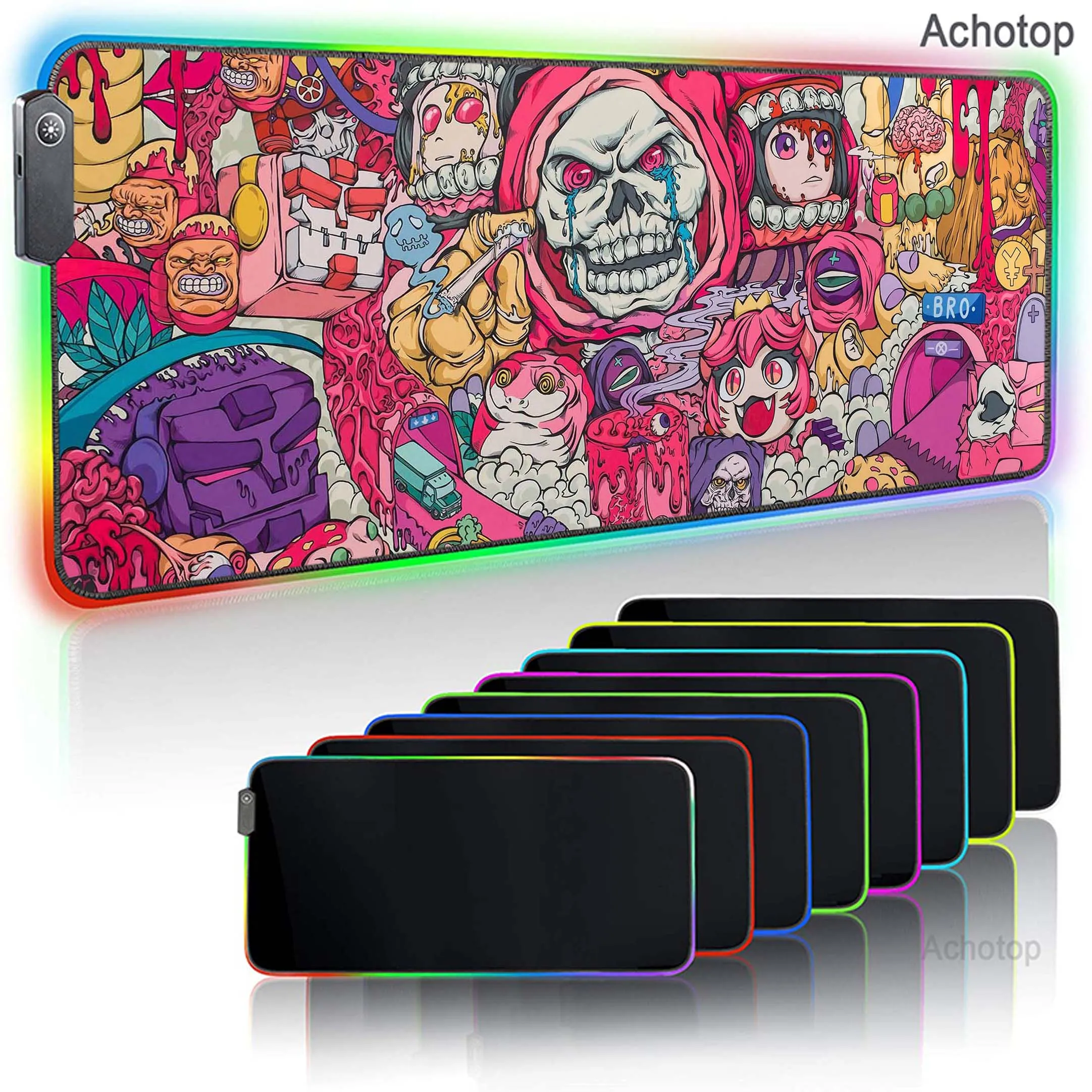 Graffiti-Mouse-Pad-Gaming-Laptop-Game-Mouse-Mat-RGB-LED-Backlit ...