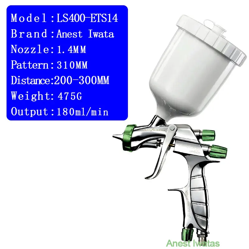 Anest Iwata Super Nova Spray Gun HVLP LS 400-1402 (Clear), 51% OFF