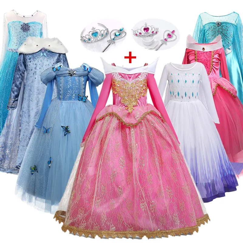 Kids-Cosplay-Dresses-for-Girls-4-10-Yrs-Long-Sleeve-Birthday-Party ...