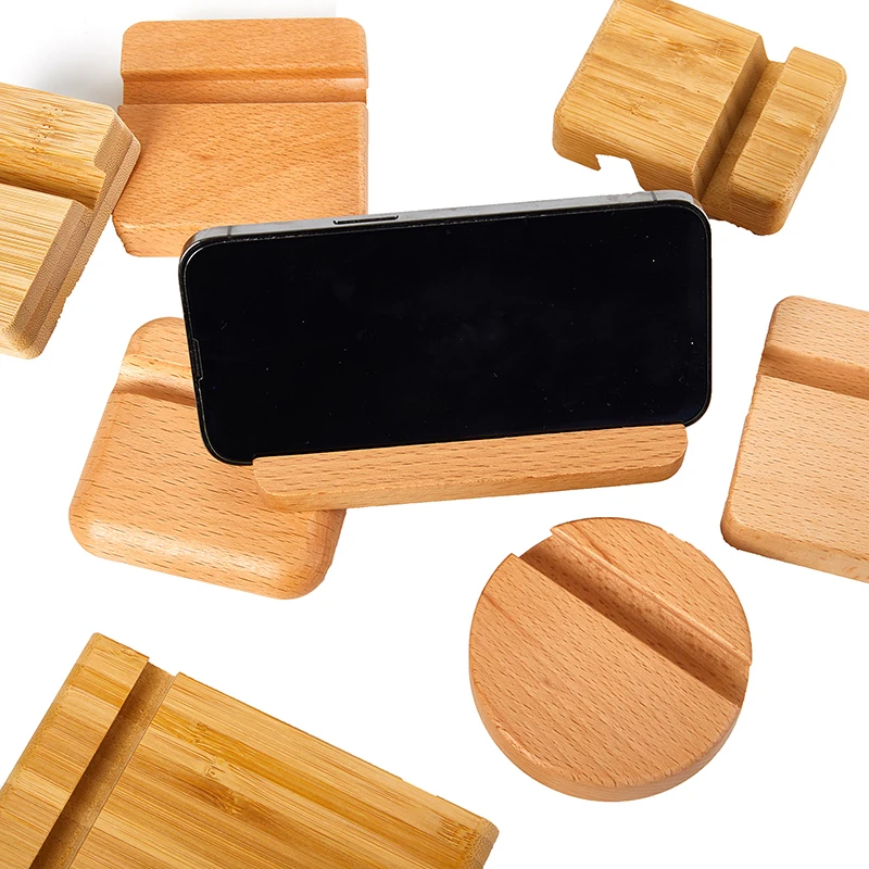 Simple-Universal-Portable-Solid-Wood-Cell-Phone-Racks-Desk-Stand-Holder ...