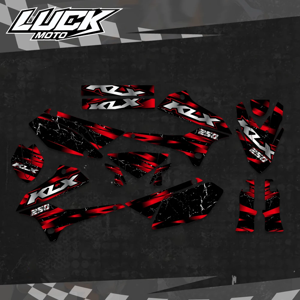 Graphics Decals Stickers Background For Kawasaki KLX250 KLX 250 2008 ...