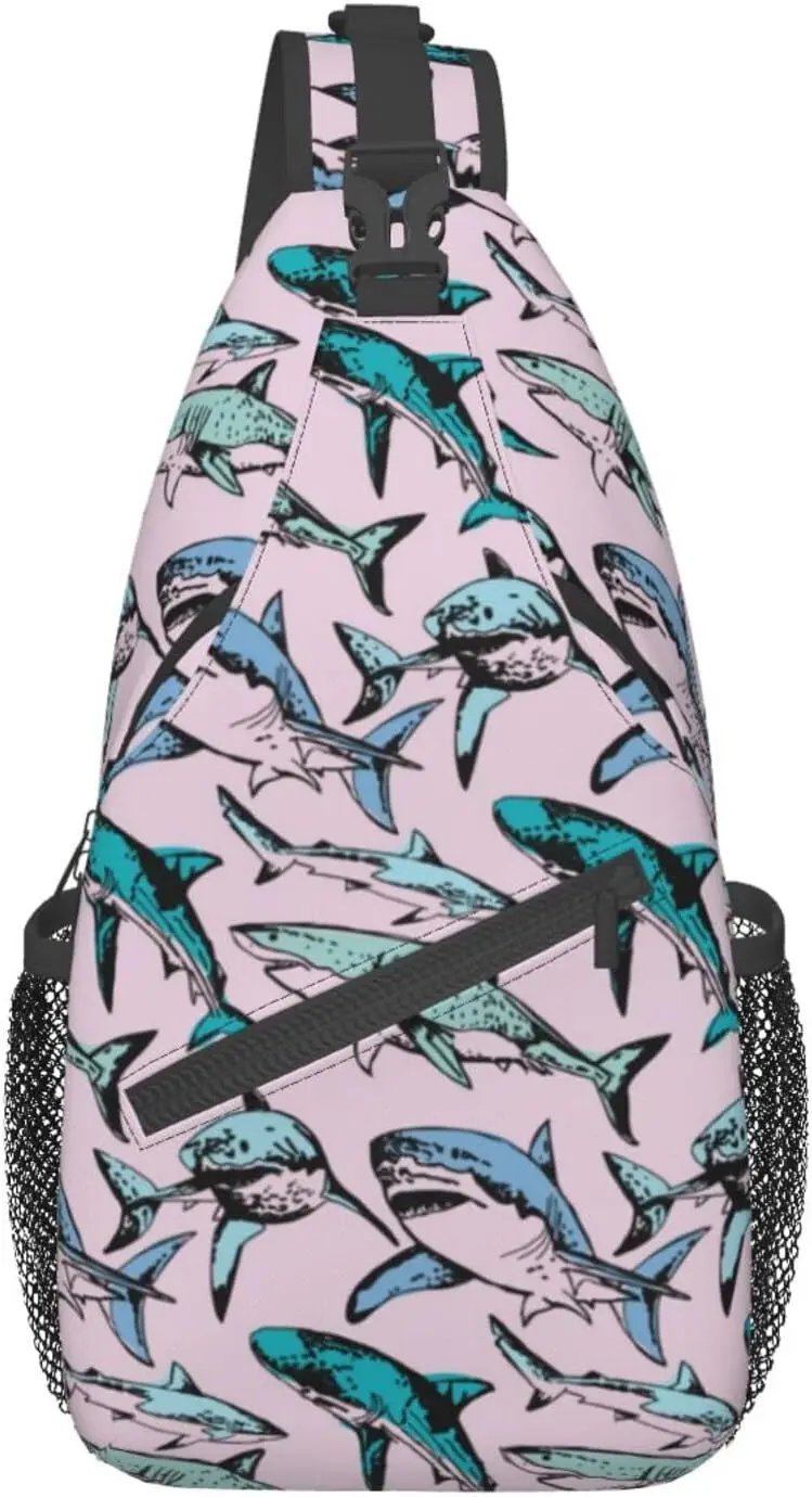Shark-Sharks-Sling-Bag-Fashion-Crossbody-Backpack-Shoulder-Bag-Chest ...