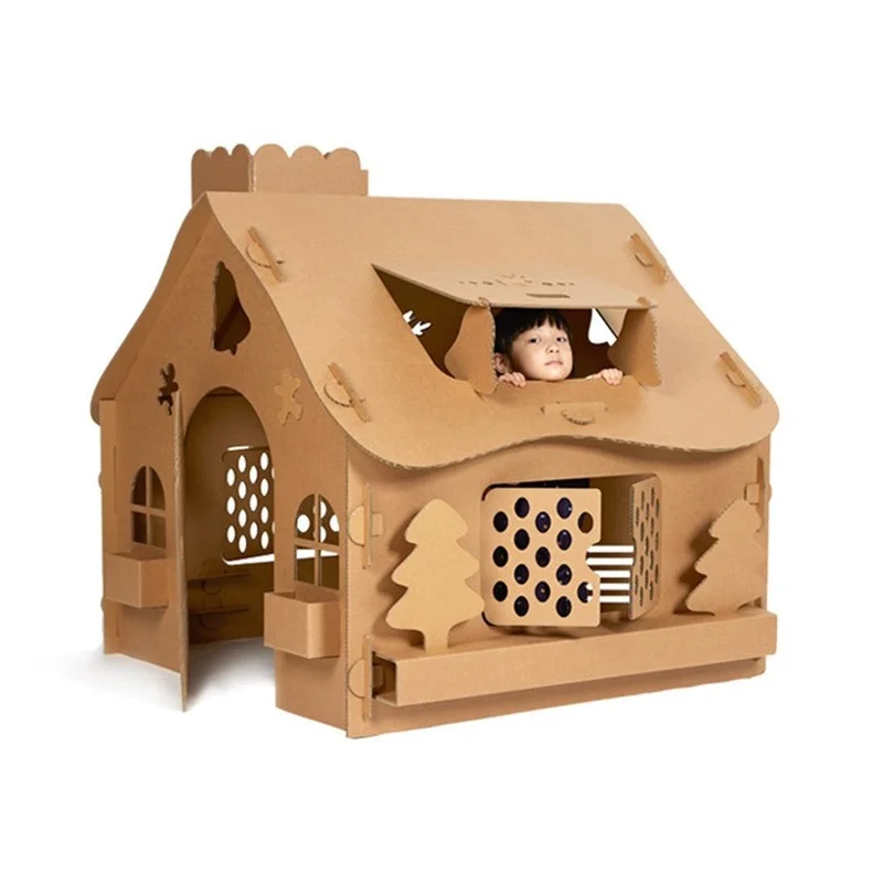 Cardboard House For Kids Diy
