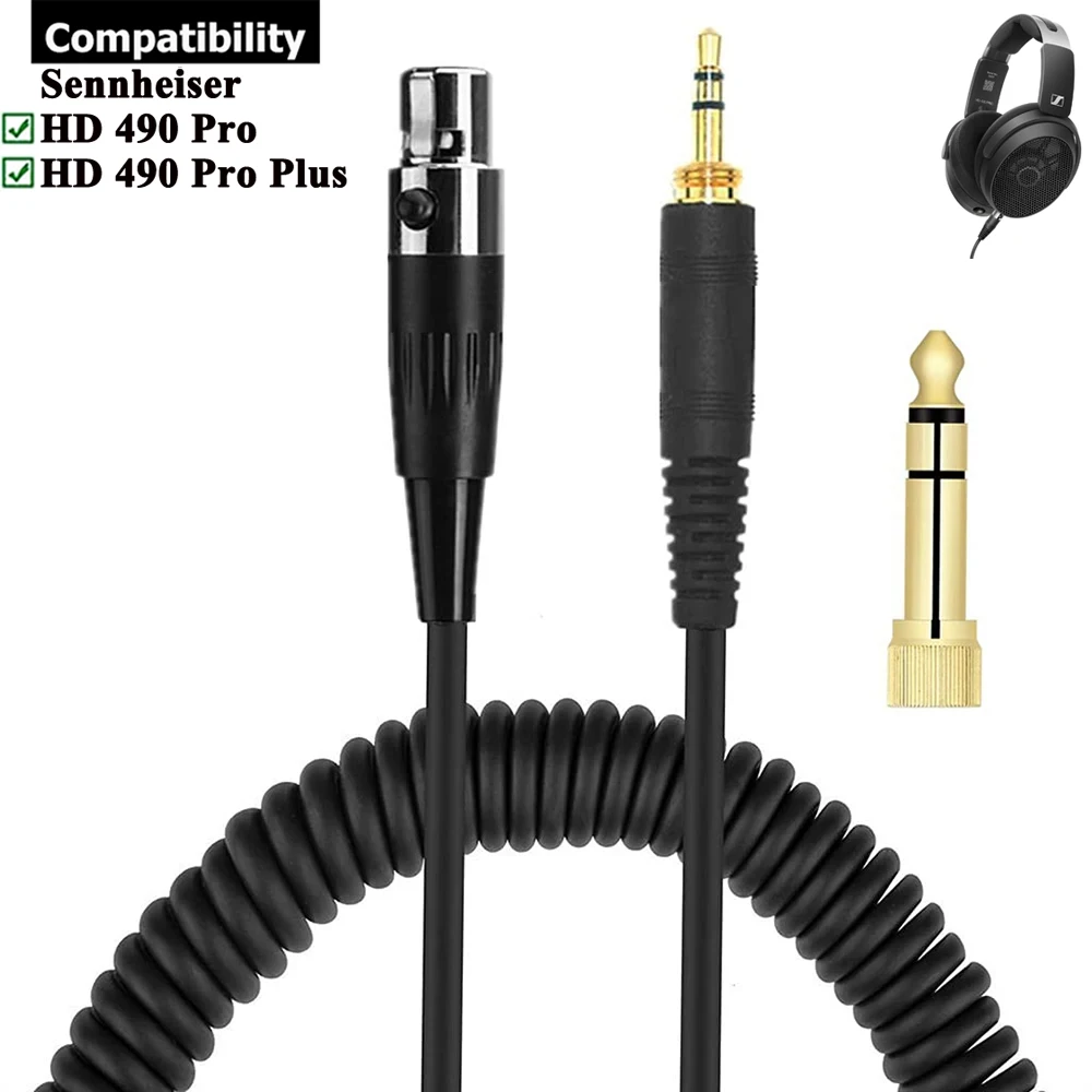 Mini XLR 4 Pin Female 6.35mm Replacement Spring Cable Extension Cord ...