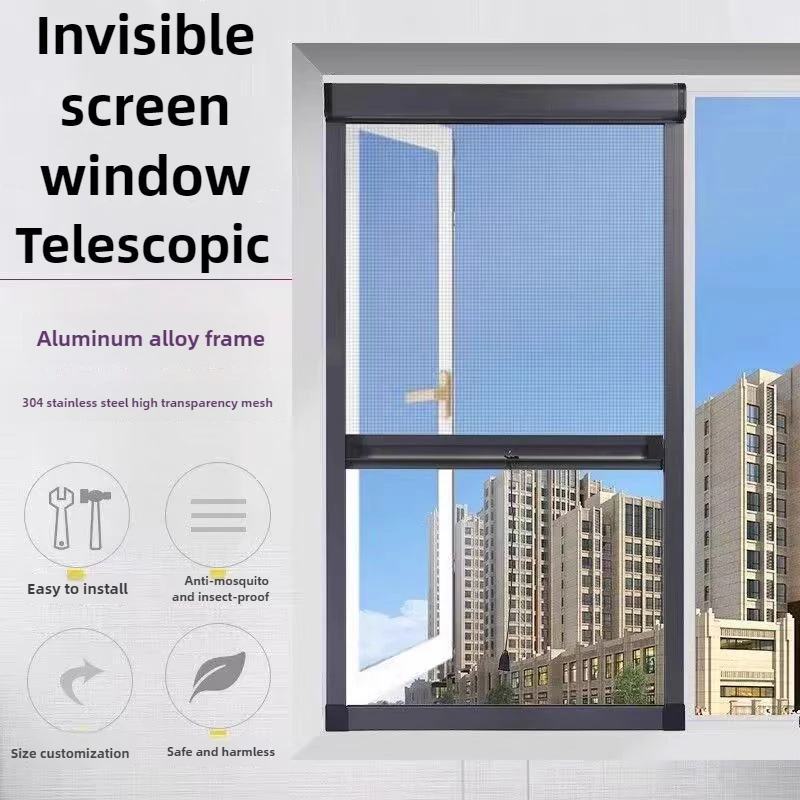 Customized-retractable-stainless-steel-window-screen-mesh-self ...