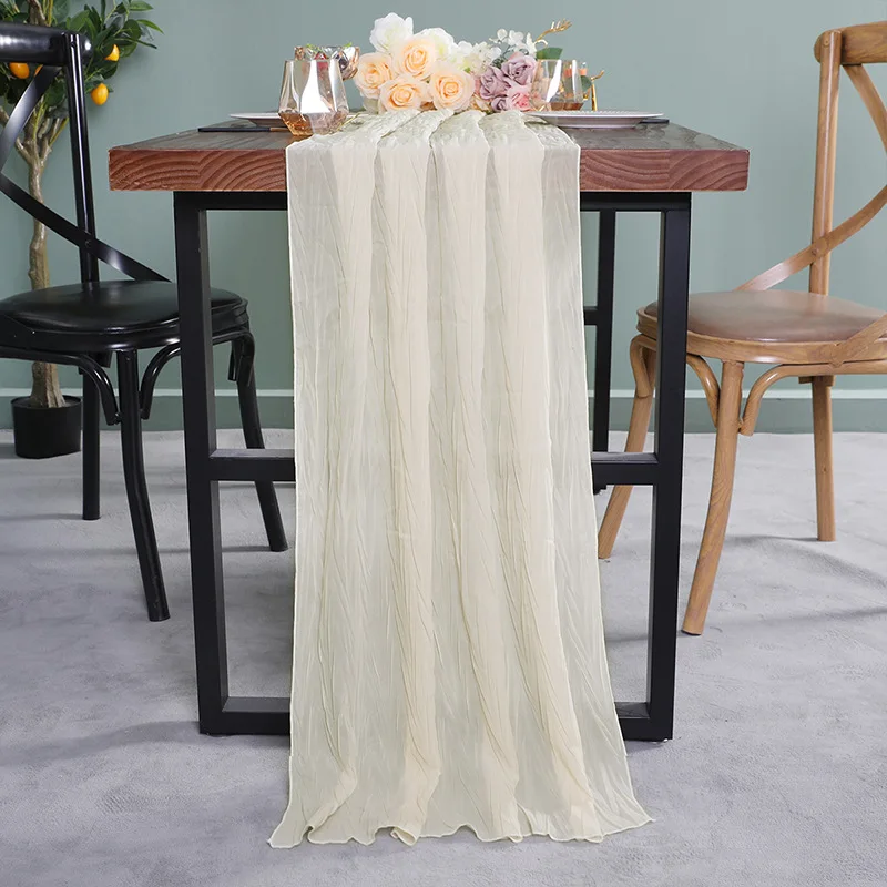Gauze-Table-Runner-Chiffon-Like-Wedding-Table-Setting-Dining-Vintage ...