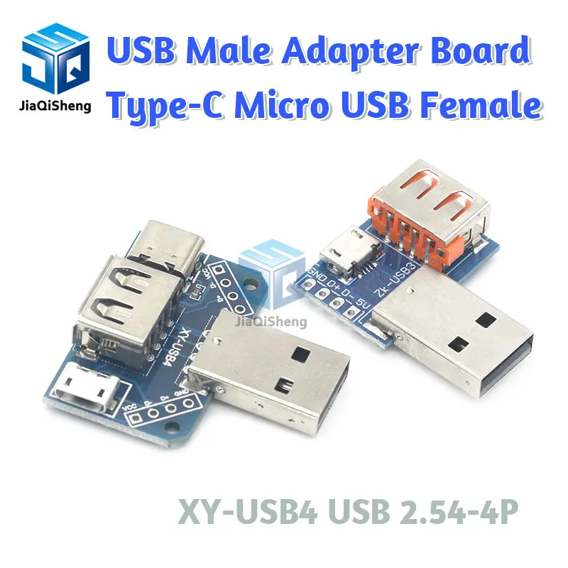 Interruptor-de-cabeza-USB-macho-a-Micro-USB-hembra-tipo-c-placa-de ...