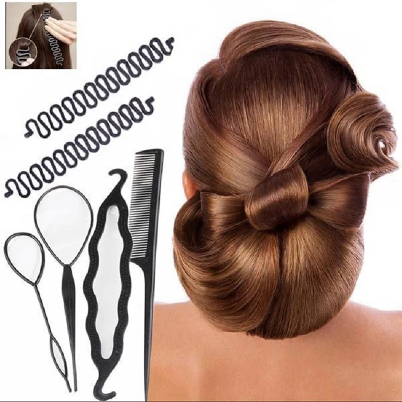 Hair style Braiding Tools Pull-through Hair Needle Hair Disk Hair Comb ...