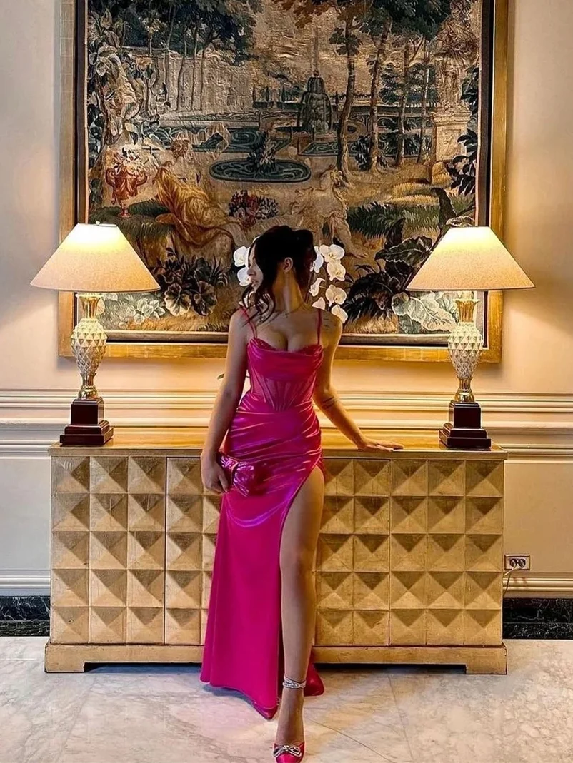 Prom-Dresses-Simple-Exquisite-Strapless-Mermaid-Draped-Satin-Formal ...