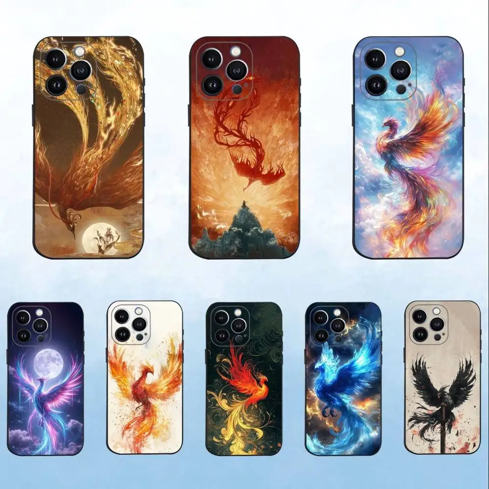 Phoenix art Phone Case For iPhone 16,15,14,13,12,11 Plus,Pro Max,XS,X ...