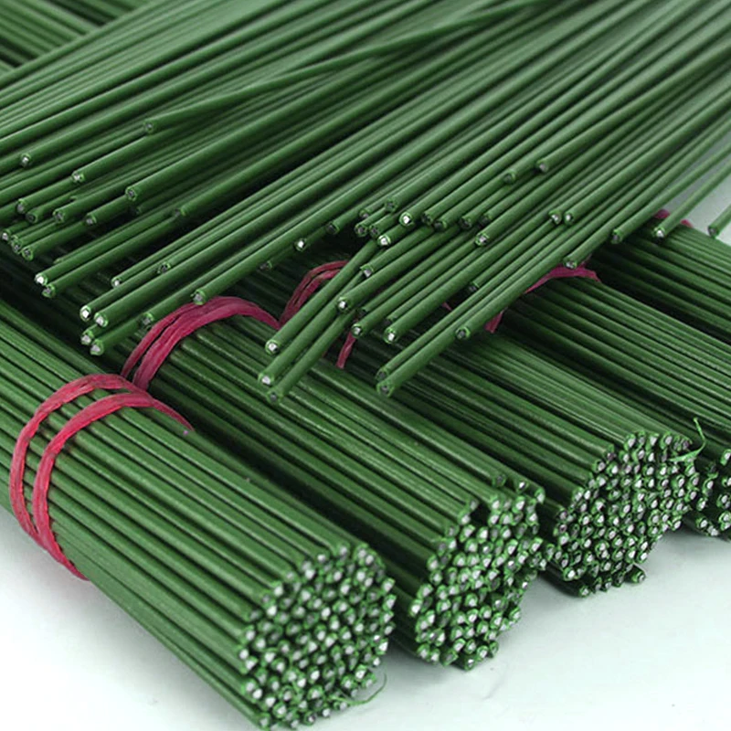 100pcs-Plastic-clad-Iron-Flower-Stem-For-Artificial-Hydrangea-Rose ...