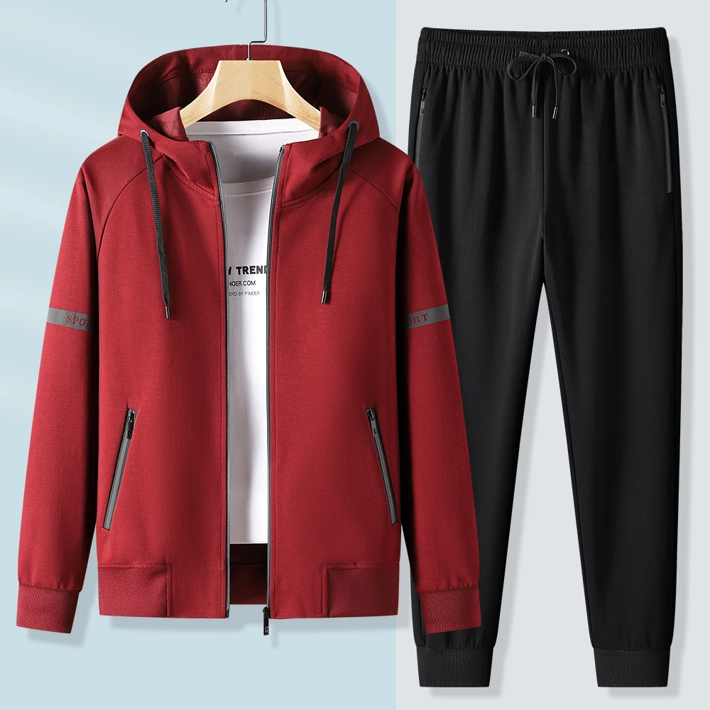 Men-Running-Sports-Tracksuits-Sets-Hoodies-Zipper-Outwear-Sportwear ...