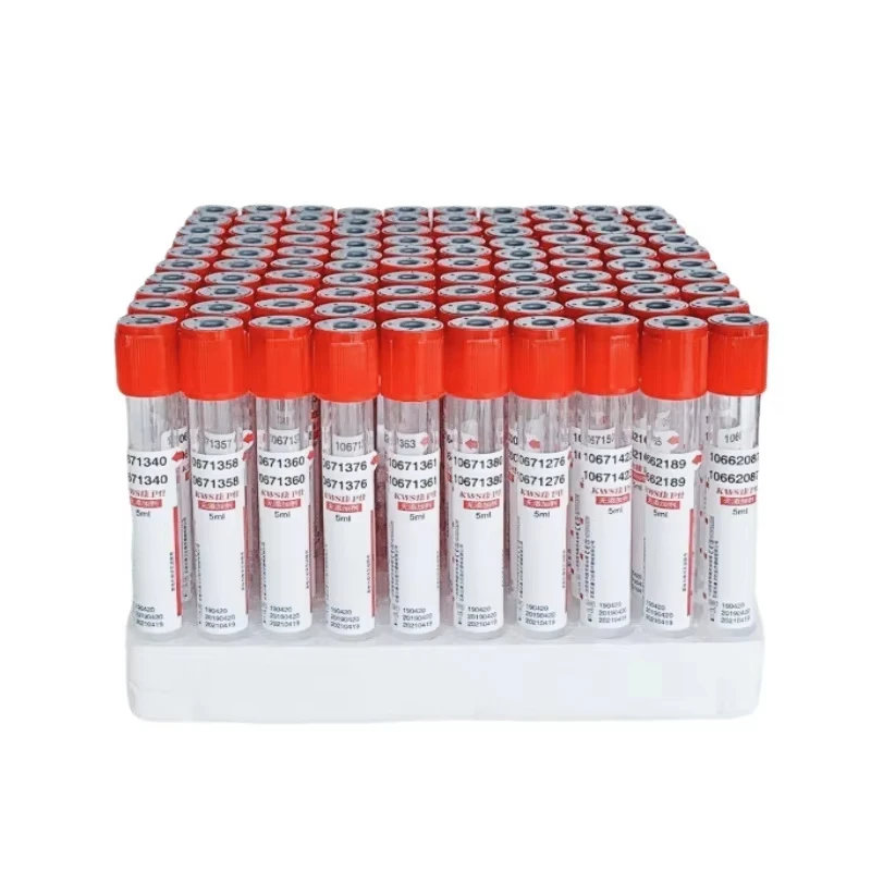 100 Pcs 10ml Blood Collection Tube PET/Glass Lab Collecting Tubes Test ...